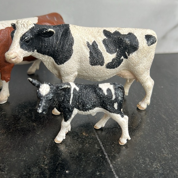 schleich | Toys | Schleich Cows And Longhorn Bull Figurine Farm Toy ...
